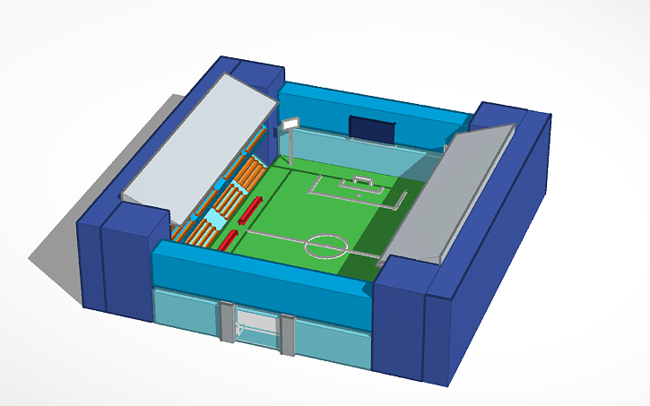 3D design A football pitch - Tinkercad