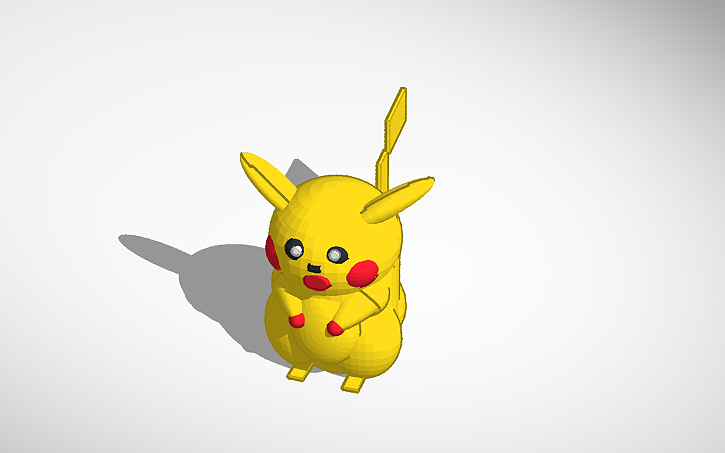 3D design пикачу - Tinkercad