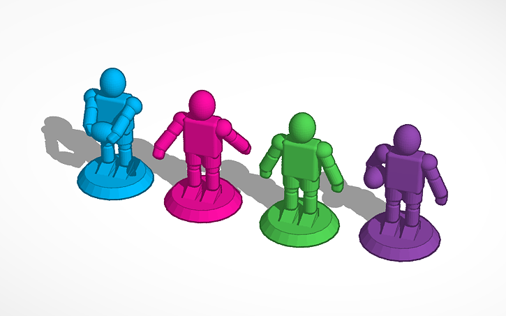 3D design Poseable rugby figures - Tinkercad
