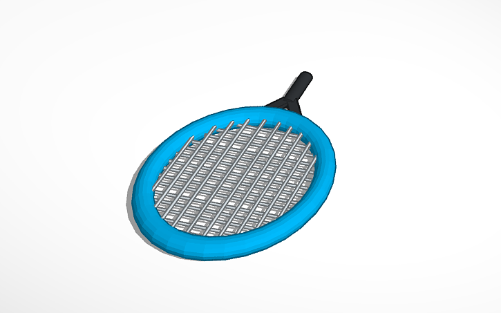 3D design Tennis Racket - Tinkercad