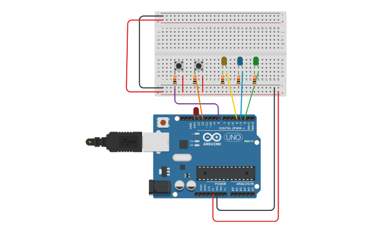 Circuit Design 3rd Task Robotics Tinkercad