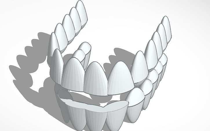 3D design Dentadura pra dente - Tinkercad