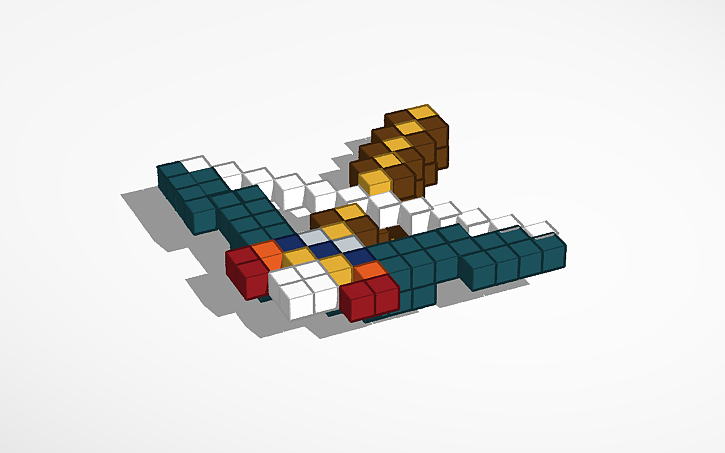 3D design Minecraft High-Powered (Compact) Crossbow - Tinkercad