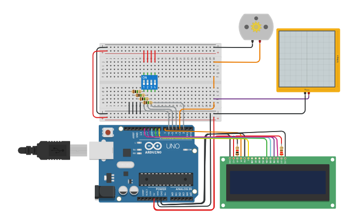 Circuit design Controlling Speed of DC motor using PWM - Tinkercad Circuit design Controlling Speed of DC motor using PWM - Tinkercad