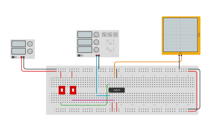 Circuit design JK Flip Flop | Tinkercad