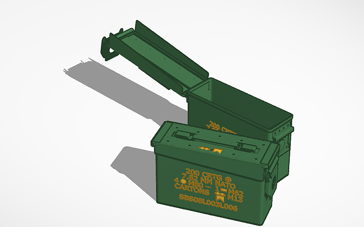 3D design Ammunition Box - Tinkercad