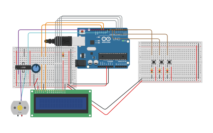 Circuit design elevator simulation - Tinkercad