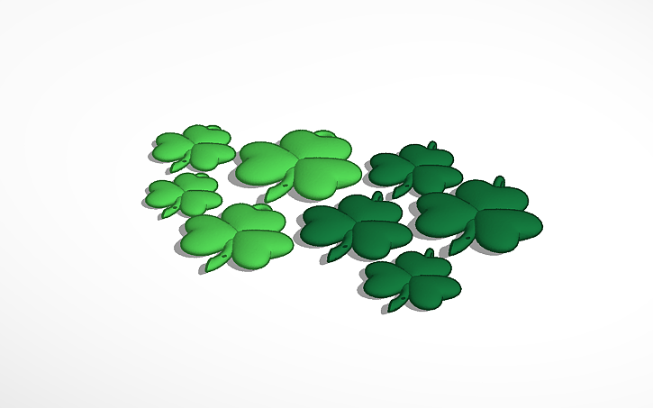 3D design Shamrocks - Tinkercad