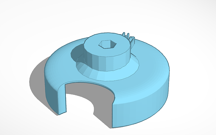 3D design knitting machine adapter - Tinkercad