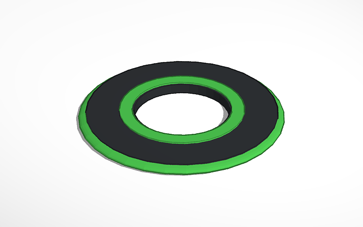3D design Tron green Identity Disk - Tinkercad