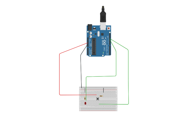 Circuit design Practical 2 LED - Tinkercad