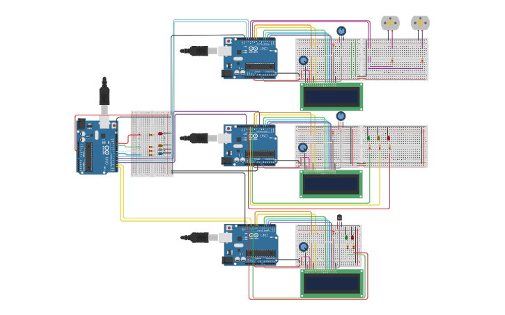 Circuit design Secuencial PH, osmosis - Tinkercad