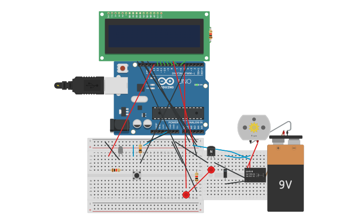 Circuit design ON OFF circuit | Tinkercad