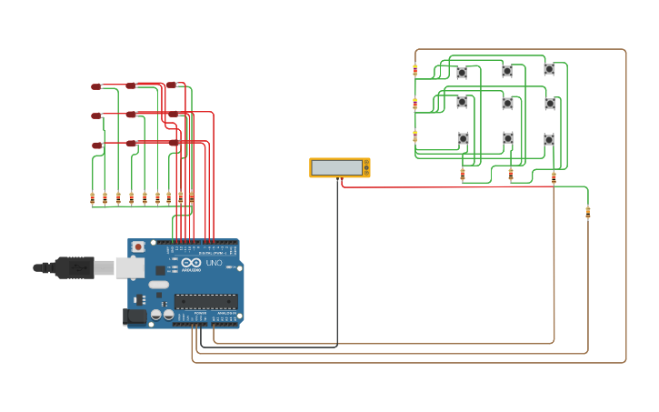 Circuit design Teclado por entrada analogica | Tinkercad