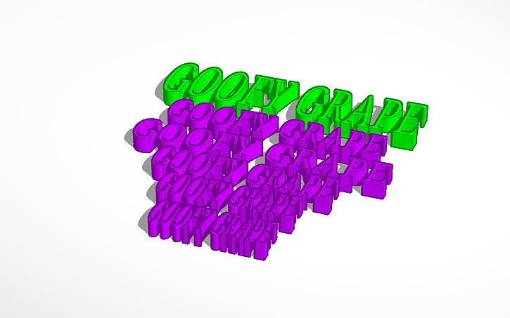 3D design GOOFY GRAPE GRAPE - Tinkercad