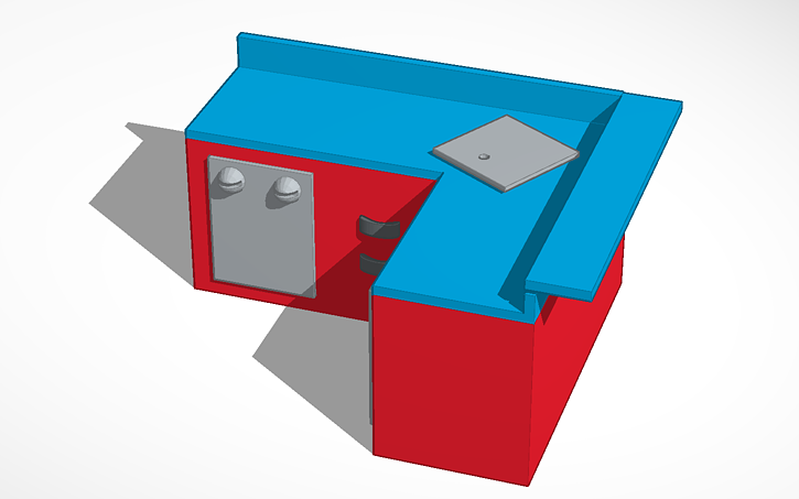 3D design bbq island scale model - Tinkercad