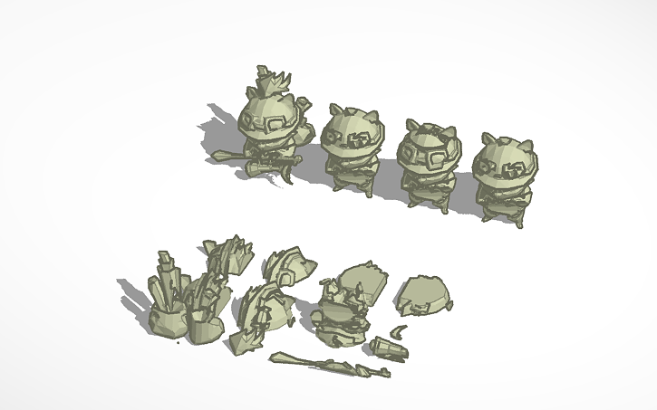 3D design Teemo model - Tinkercad