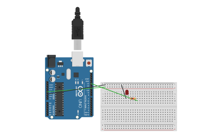 Circuit design Led Blinking [roll no 18] - Tinkercad