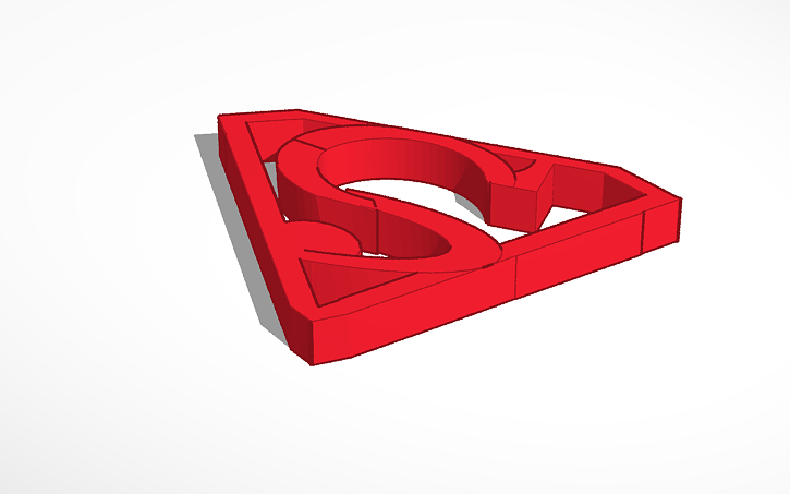3D design superman logo | Tinkercad