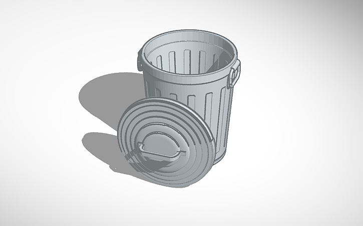 3D design Trash Can - Tinkercad