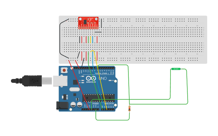 Circuit design Copy of Accelerometer example - Tinkercad