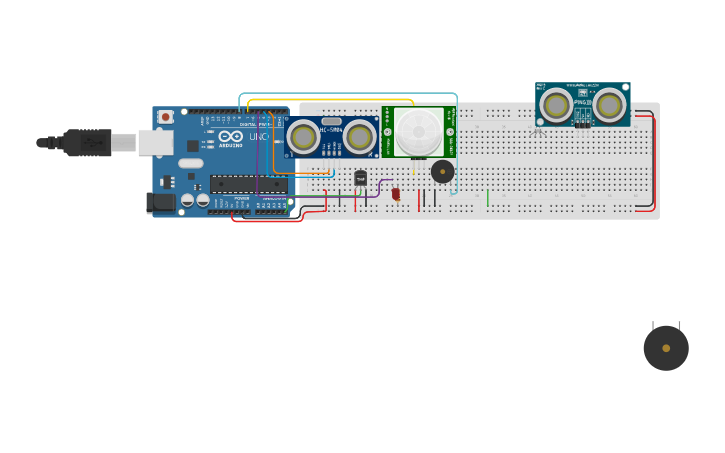 Circuit design sensores | Tinkercad