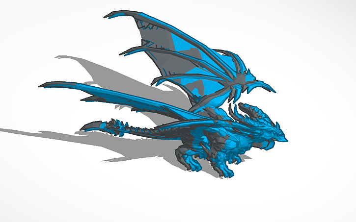 3D design Dragon real cool - Tinkercad