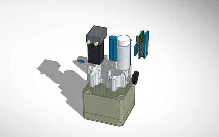 3D design FlowerDuino exploded view | Tinkercad