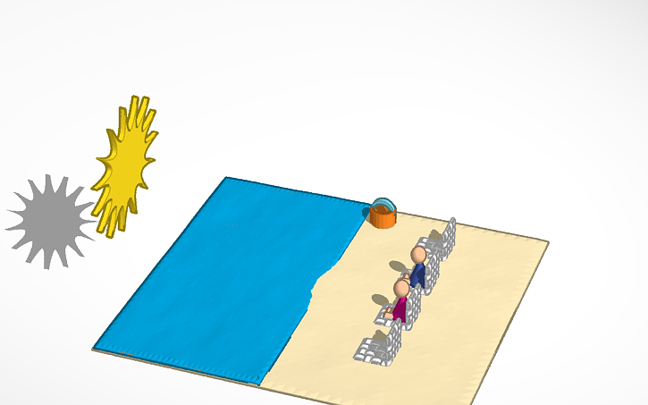3D design The beach - Tinkercad