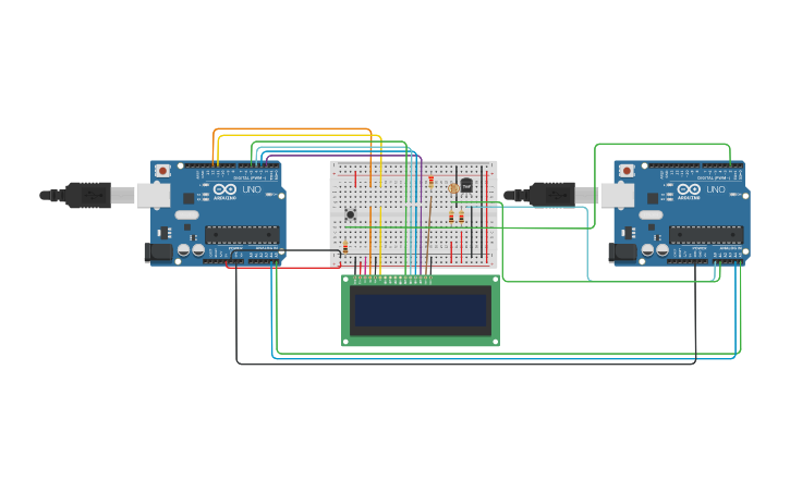 Circuit design Copy of Arduino Communication Using I2C - Tinkercad