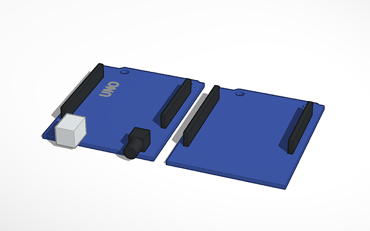 3D design Placa arduino Uno v.1 - Tinkercad