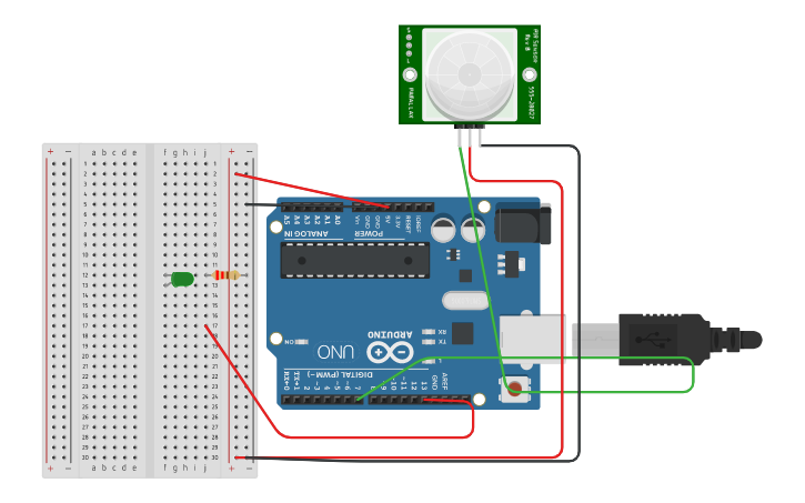 Circuit design SENSOR DE INFRARROJOS - Tinkercad