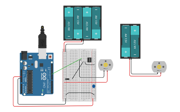Circuit Design Single Direction Dc Motor Experiment Tinkercad