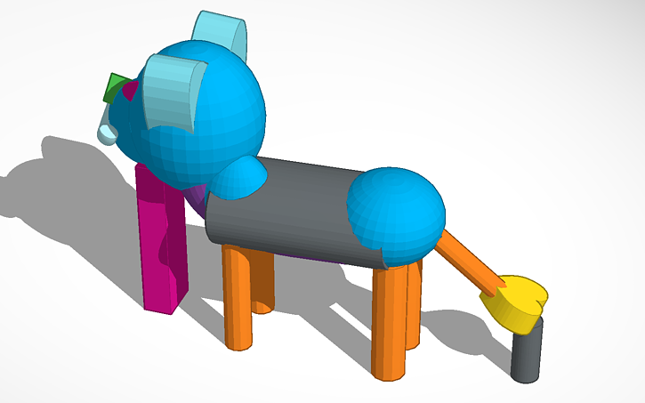 3D design lion - Tinkercad