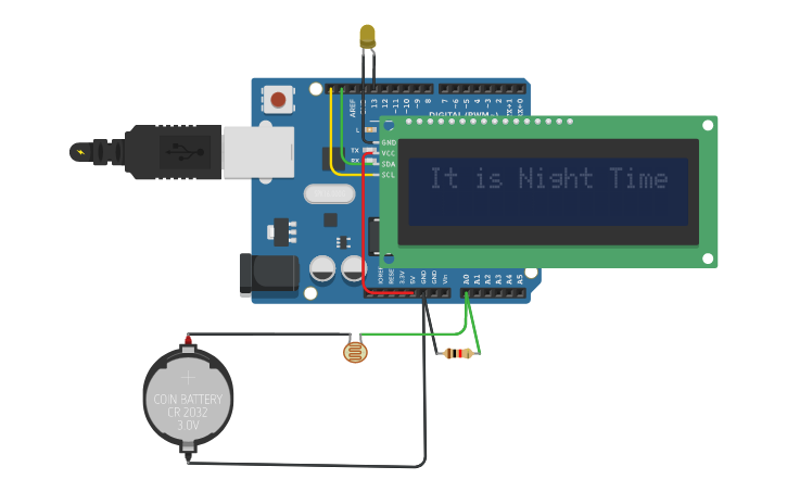 Circuit Design Day Night Detector Machine Tinkercad