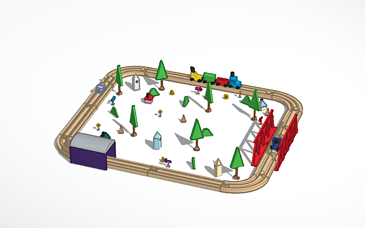 3D design Janice Chen Toy Train Set - Tinkercad