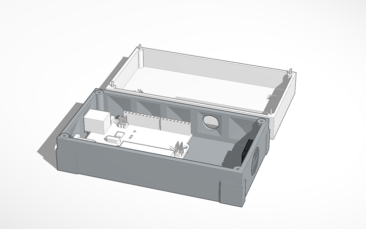 3d Design Arduino Uno Casing With Lcd Push Breadboard Space And Fan