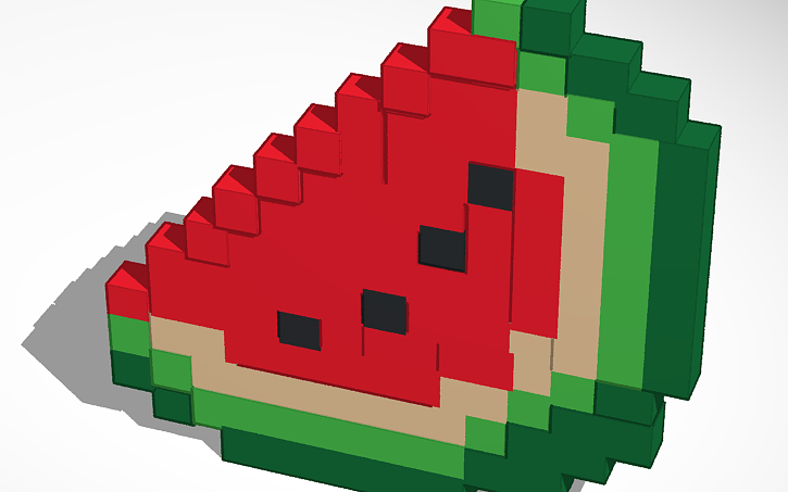 3D design Minecraft lemon - Tinkercad