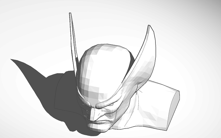 3D design Wolverine Bust - Tinkercad