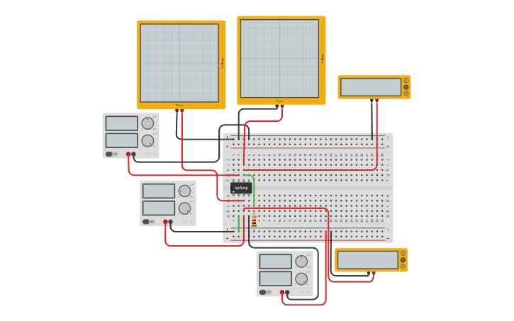 Circuit Design 1 Rangkaian Open Loop Non Inverting Op Amp Tinkercad