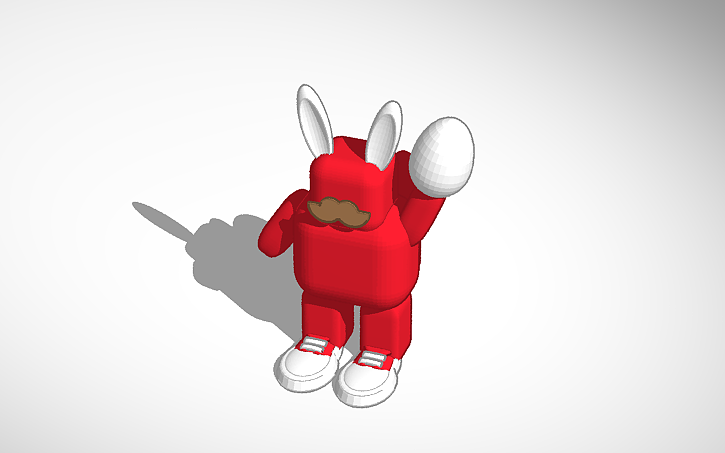 3D design The Easter Bunny - Tinkercad