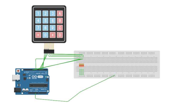 Circuit design Keypad - Tinkercad