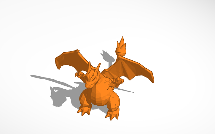 3D design Charizard (With Flame Tail) - Tinkercad