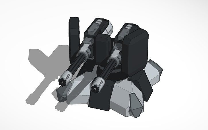 3D design (Shredder) Machine Gun Turret | Tinkercad