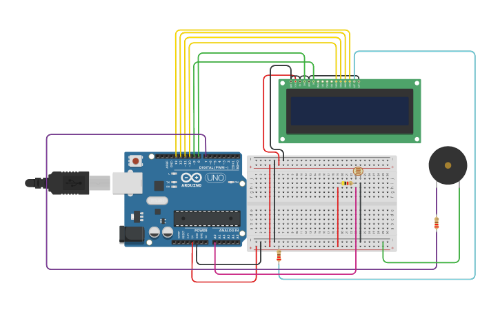 Circuit design Piezo - Tinkercad