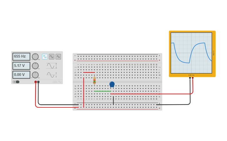 Circuit design Signal Wave Capacitor | Tinkercad