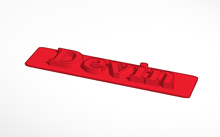 3D design Name Plate | Tinkercad