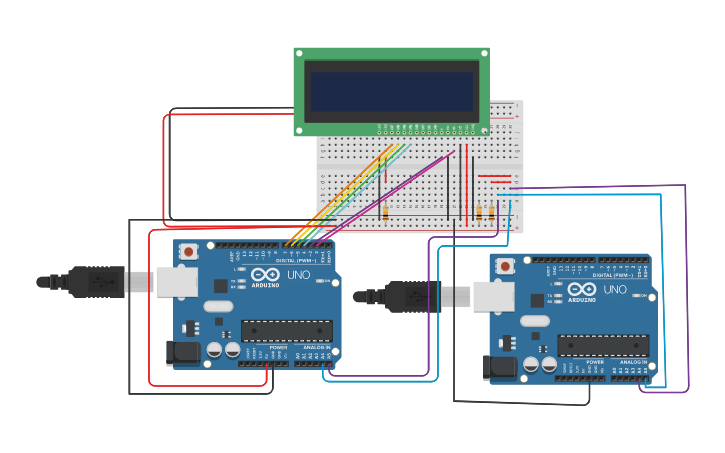 Circuit design 2 arduino communication - Tinkercad