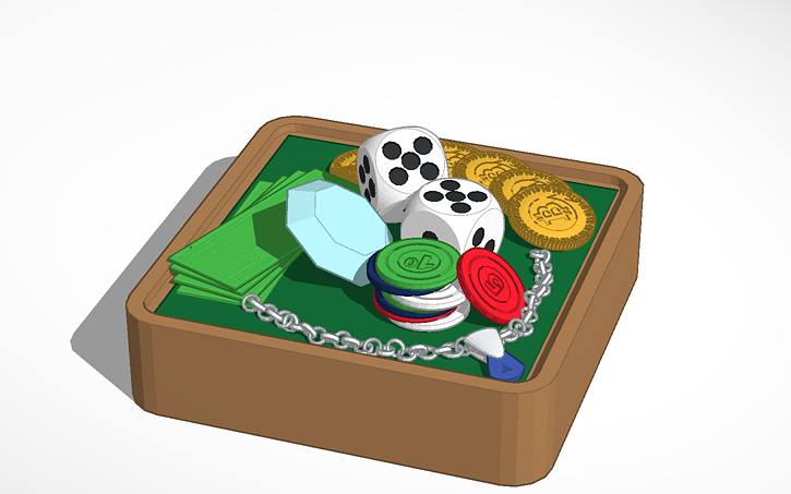 3D design Mini Poker Table - Tinkercad