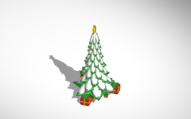 3D design Christmas tree with presents | Tinkercad